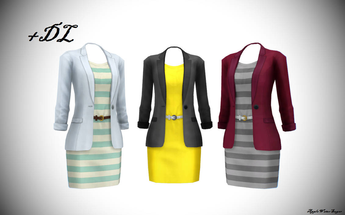 [MMD] Sims 4 Female Cloth (+DL, every color) by AppleWaterSugar on ...