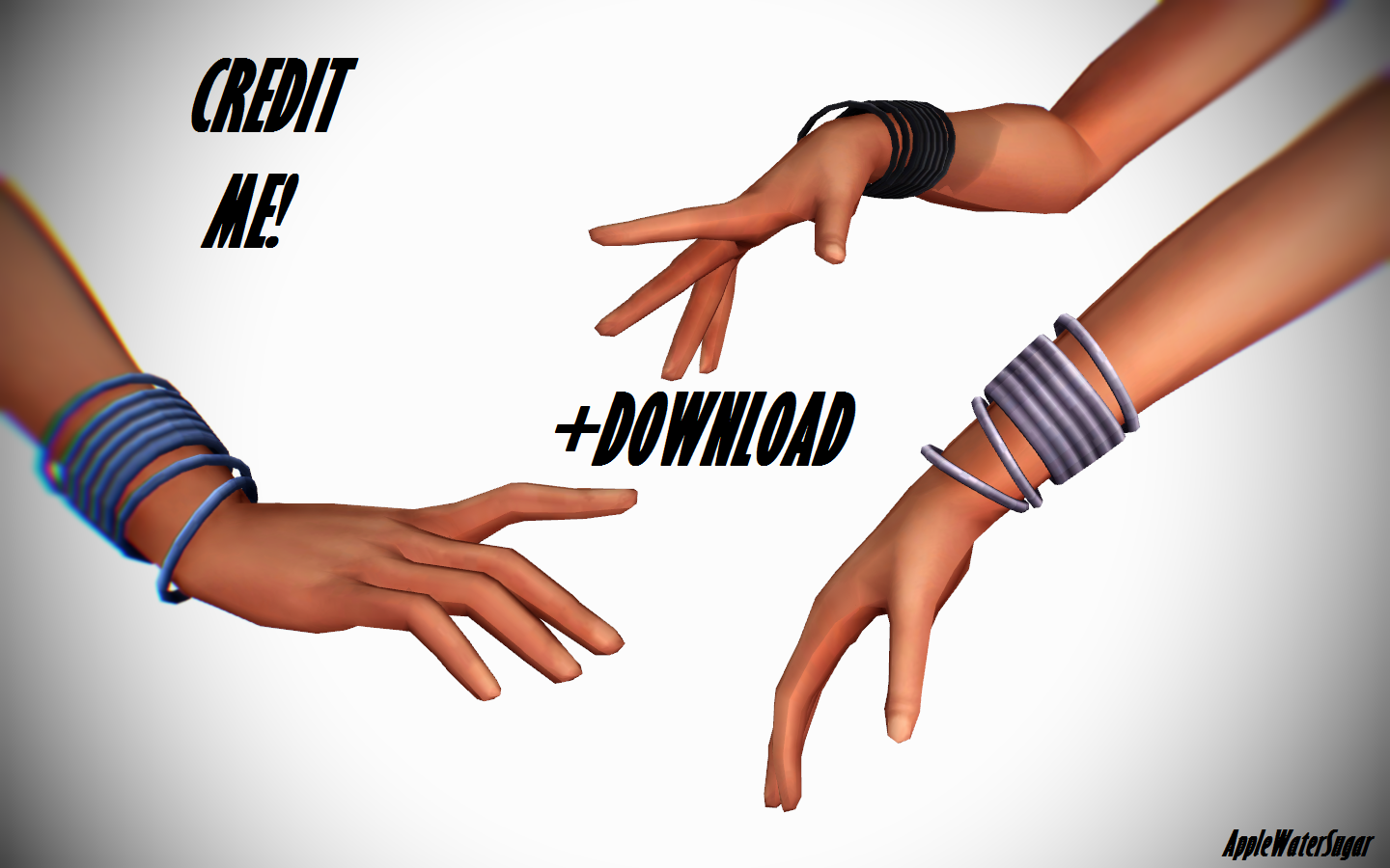 [MMD] Sims 4 Female Bracelet (DL, every color) by AppleWaterSugar on ...