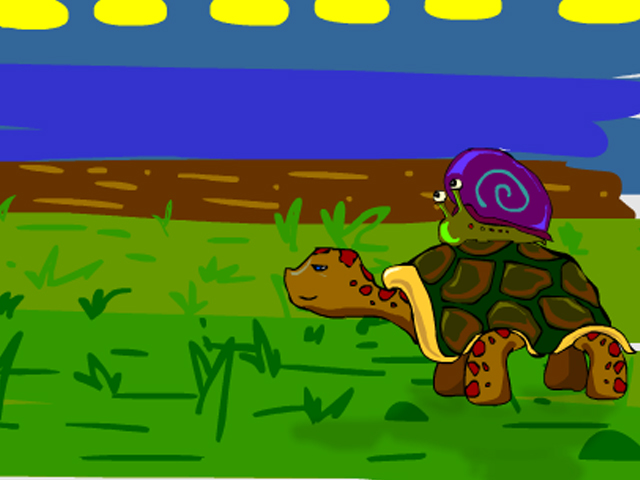Snail riding Turtle by bleedingmoon114 on DeviantArt
