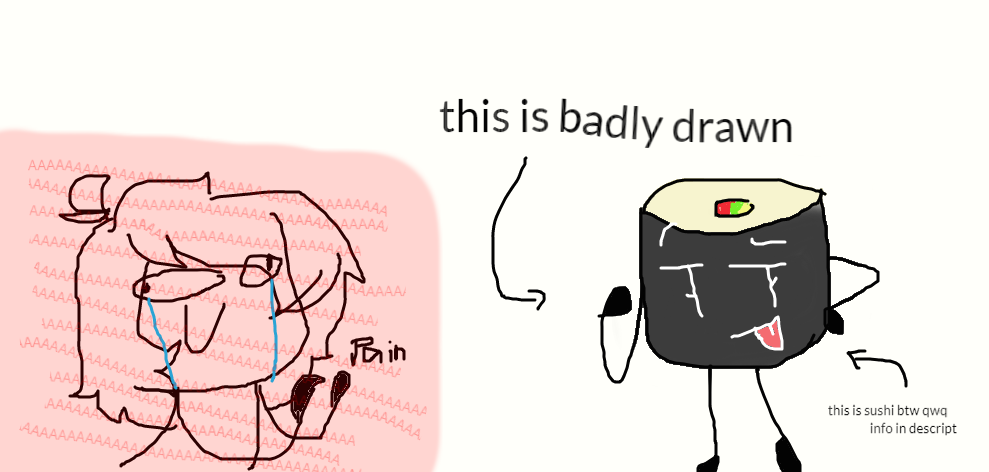A bad drawing of an object OC by ArtistDoodles on DeviantArt