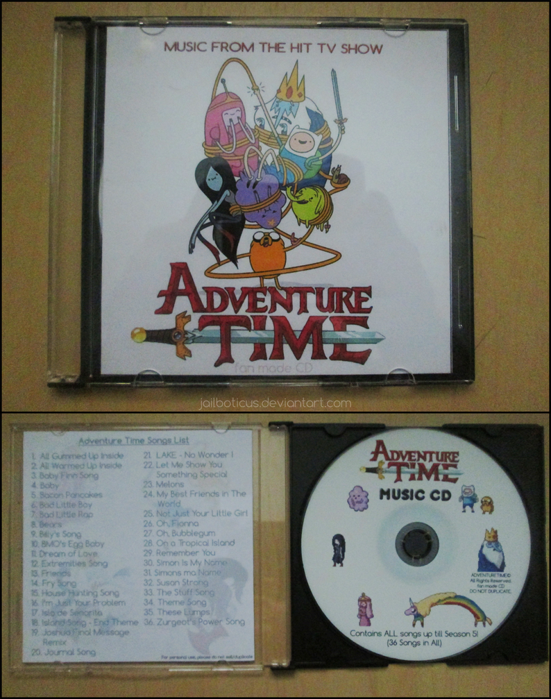 Adventure TIME CD case and Disc by Jailboticus on DeviantArt