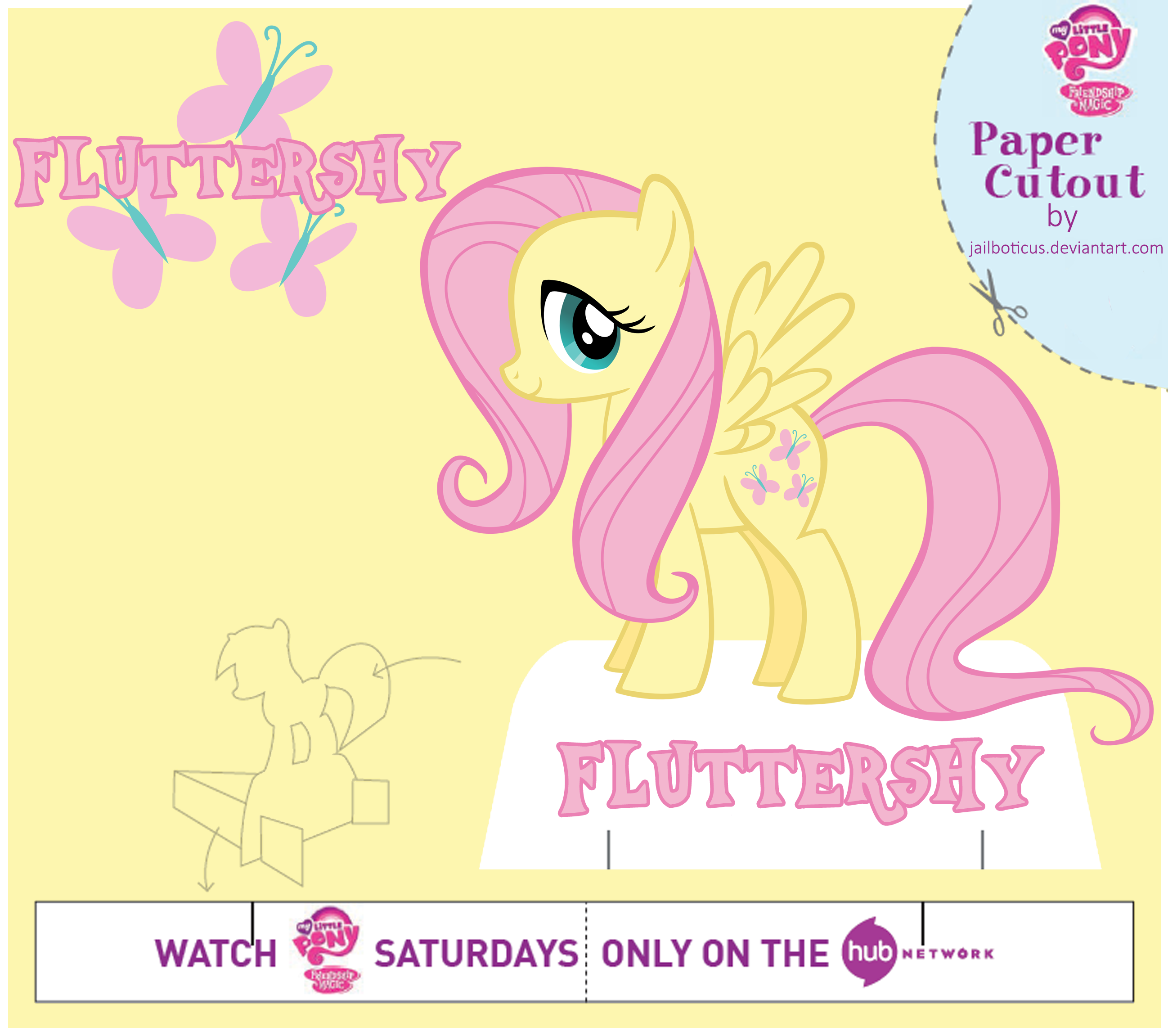 MLP Cut-Out Fluttershy by Jailboticus on DeviantArt
