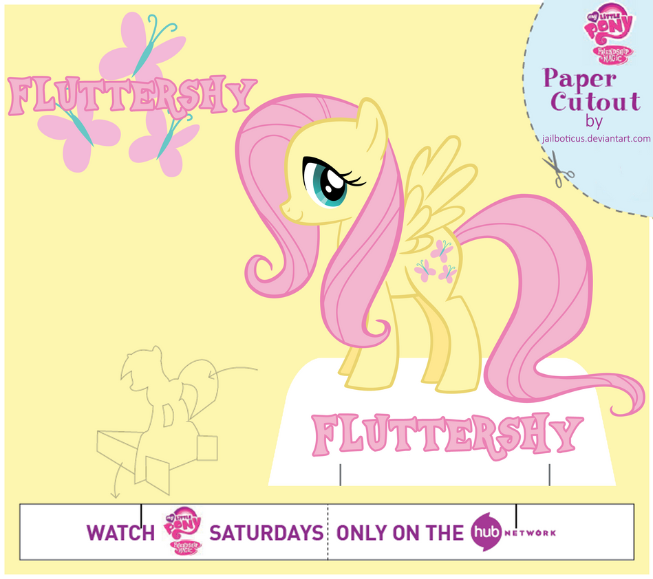 MLP Cut-Out Fluttershy by Jailboticus on DeviantArt