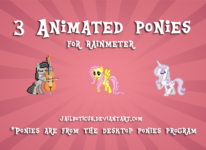 3 Animated Ponies - RAINMETER by Jailboticus on DeviantArt