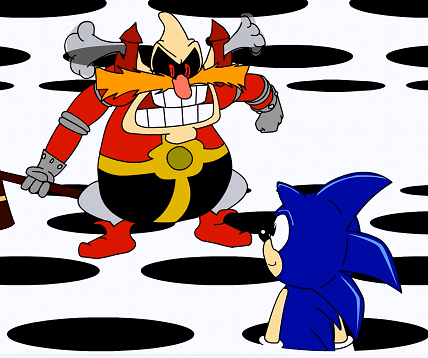 Robotnik Gets Stuck by KaDoYuu on DeviantArt
