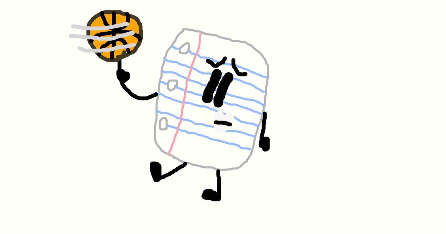 Paper is holding Basketball (BFDI Summer Class) by DeeFanatic600 on ...