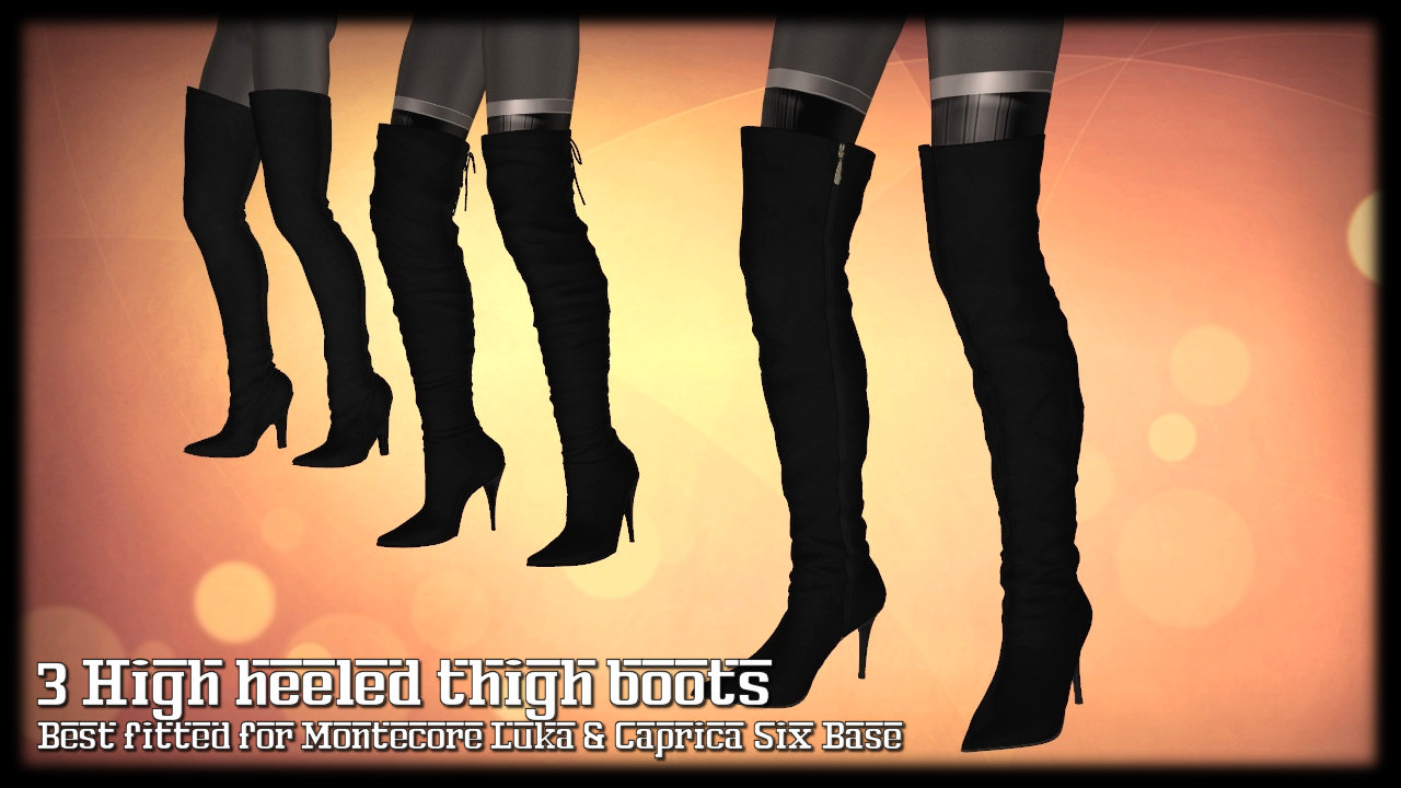 [MMD] 3 High heeled thigh boots (Montecore + C6) by Riveda1972 on ...