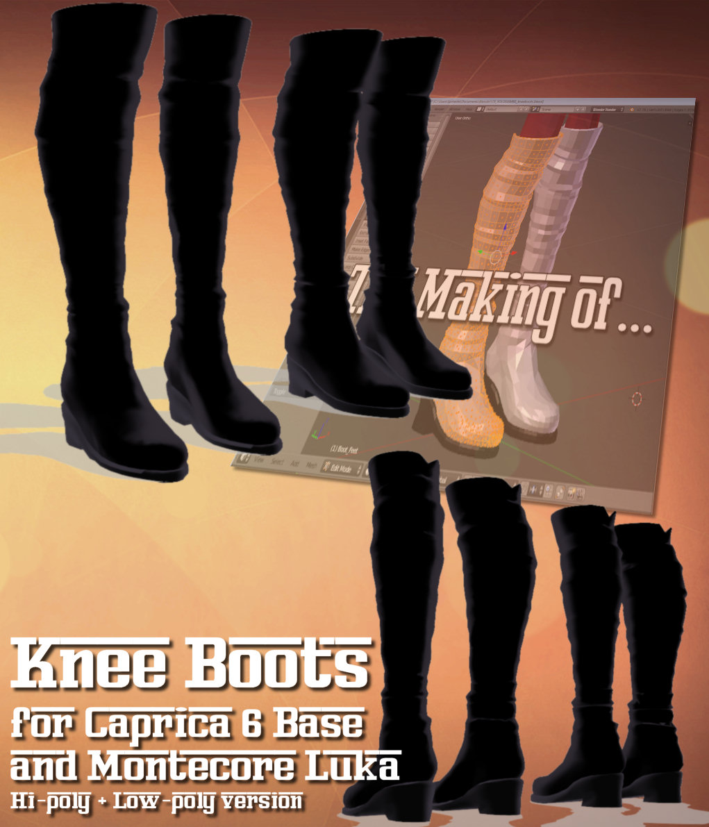 [MMD PMX] Knee-high boots DL (Montecore + C6) by Riveda1972 on DeviantArt