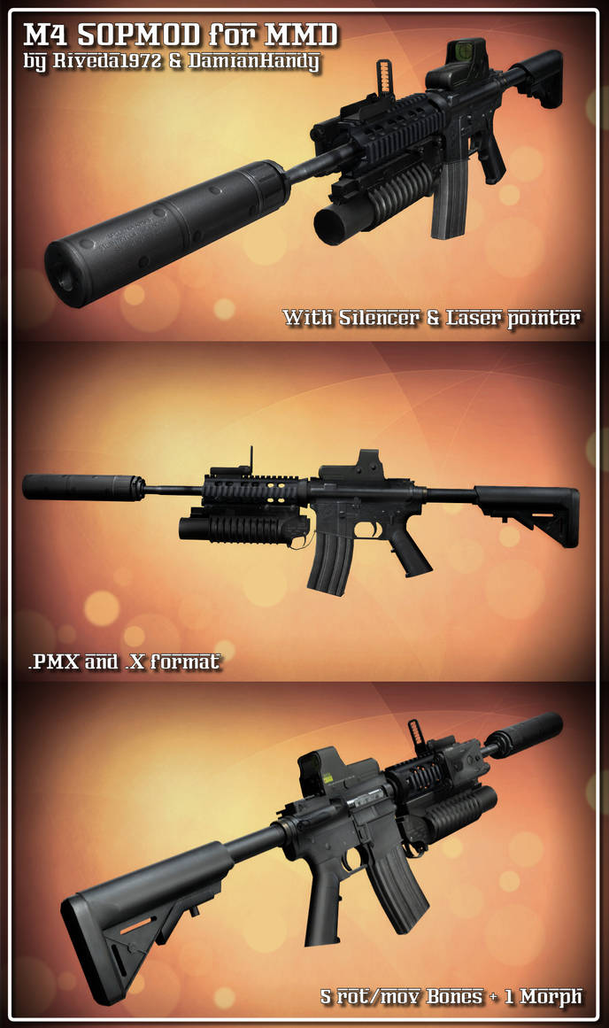 [MMD] M4 SOPMOD Assault Rifle (Download) by Riveda1972 on DeviantArt