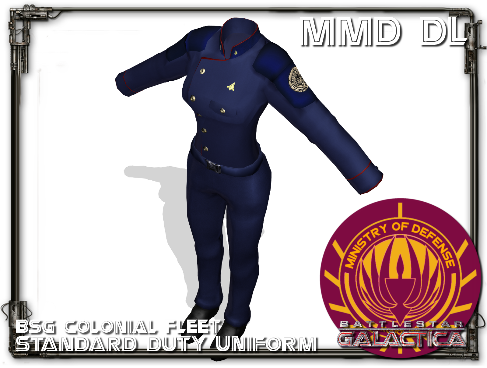 [MMD] Colonial fleet Duty Uniform FEMALE DL by Riveda1972 on DeviantArt