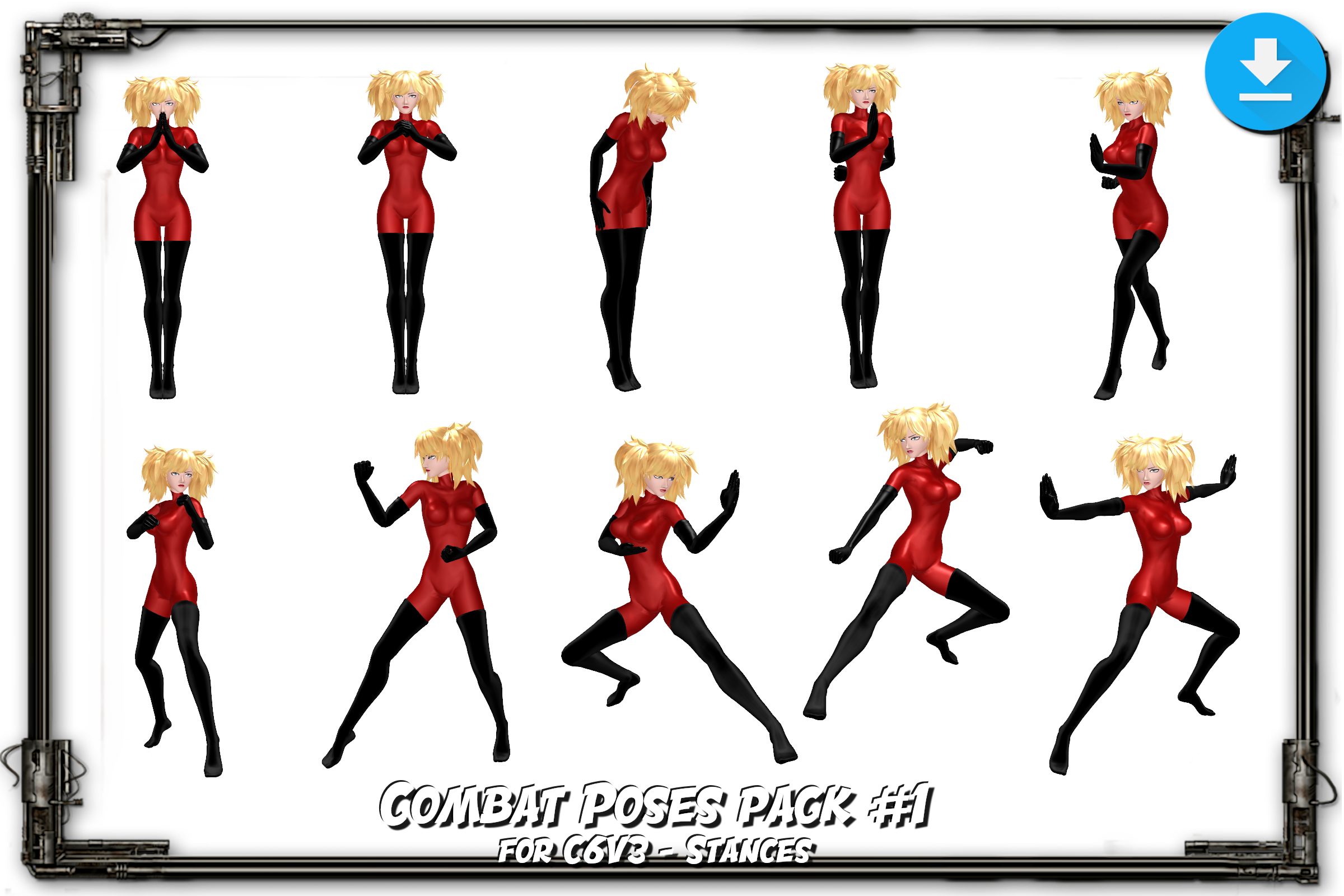 [MMD] Combat Poses Pack 1 - Stances by Riveda1972 on DeviantArt