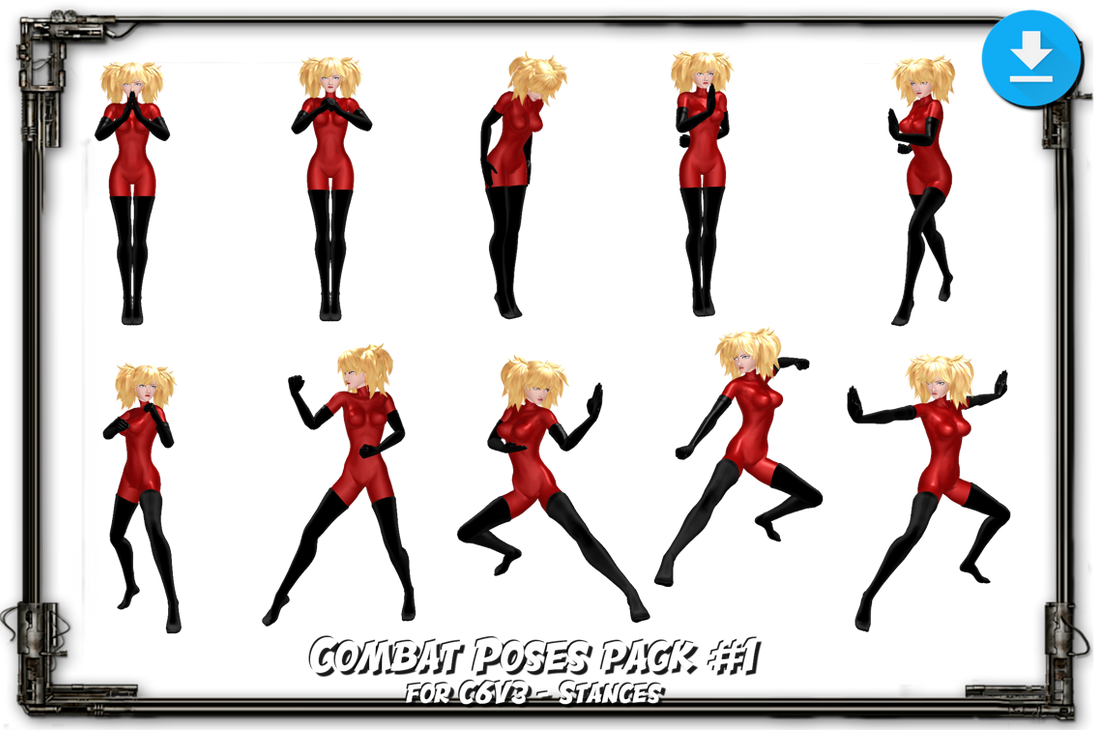[MMD] Combat Poses Pack 1 - Stances by Riveda1972 on DeviantArt