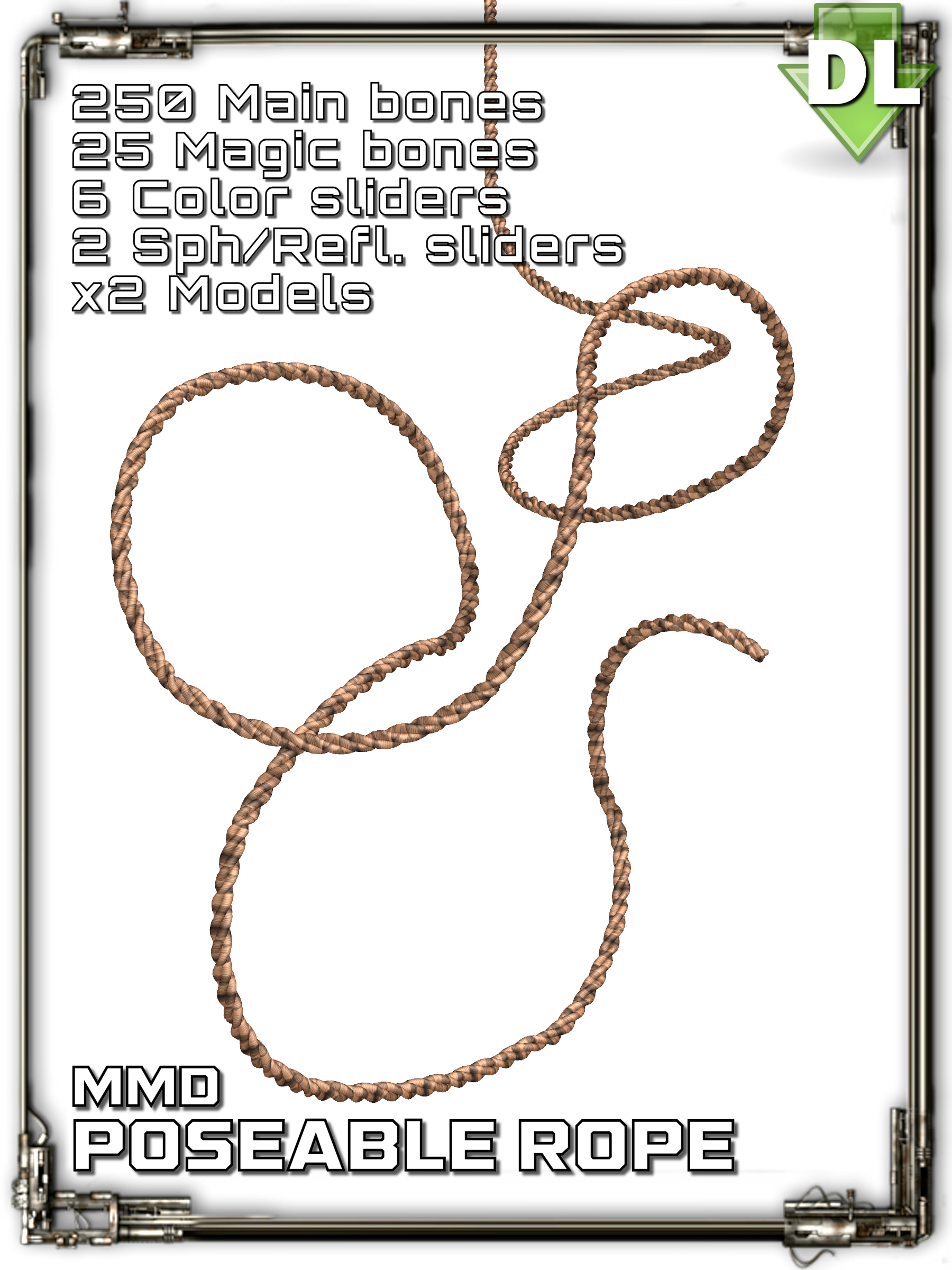 [MMD] Poseable rope for MMD (DL Updated) by Riveda1972 on DeviantArt