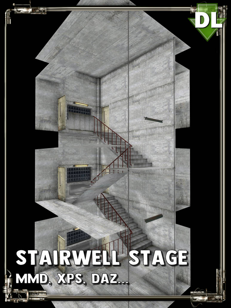 [MMD XPS DAZ] Stairwell stage DL by Riveda1972 on DeviantArt