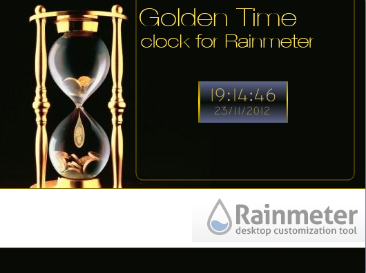 Golden Time (Clock/Date for Rainmeter) by v1k0s on DeviantArt
