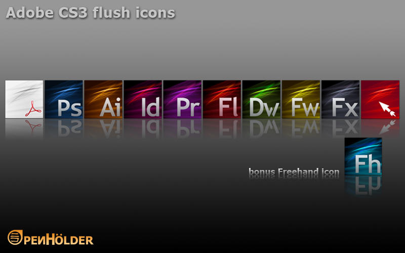 Adobe CS3 Flush Icons by thePenHolder on DeviantArt