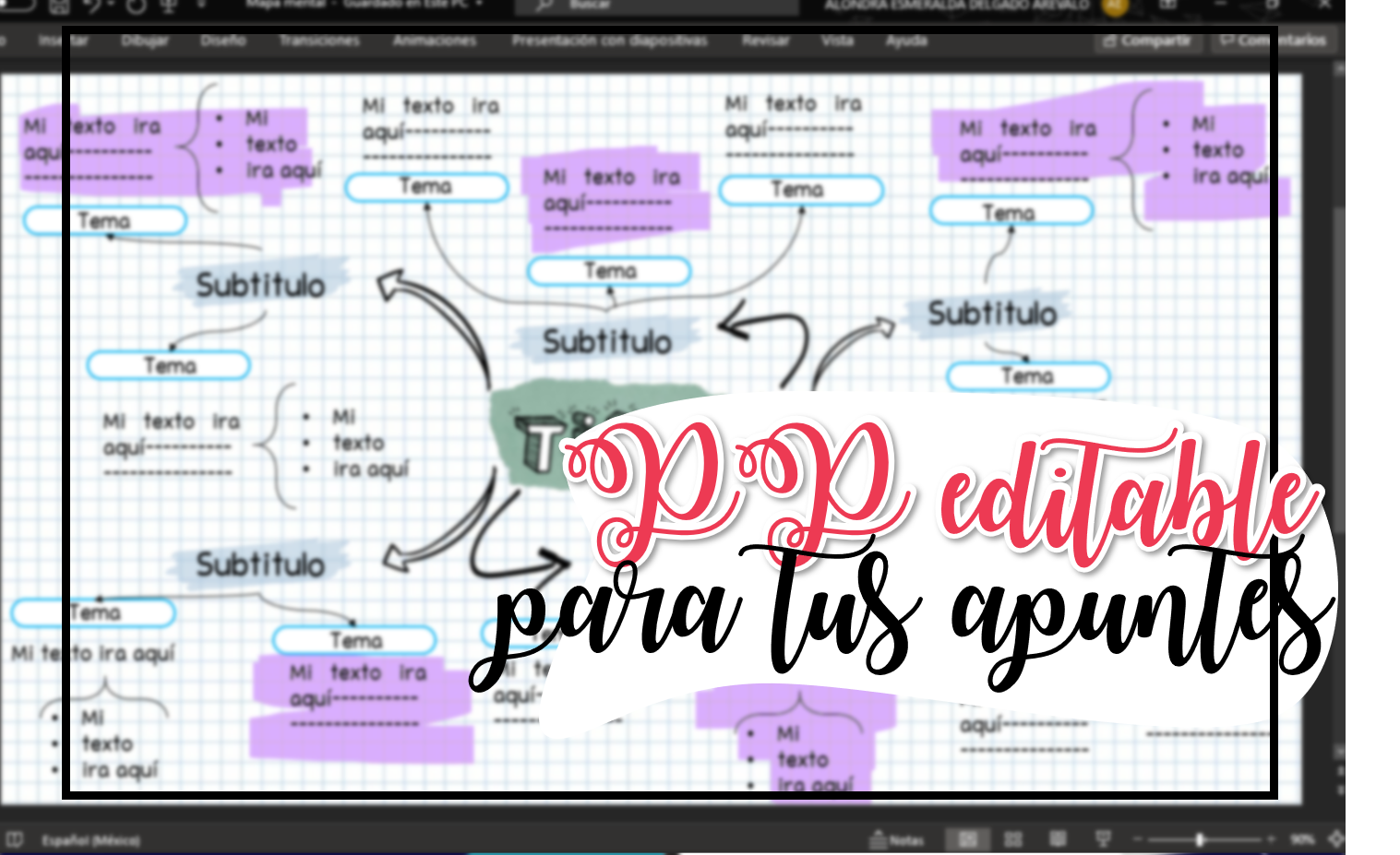 Mapa mental- PP EDITABLE PARA APUNTES by EsmeraldaDA on DeviantArt