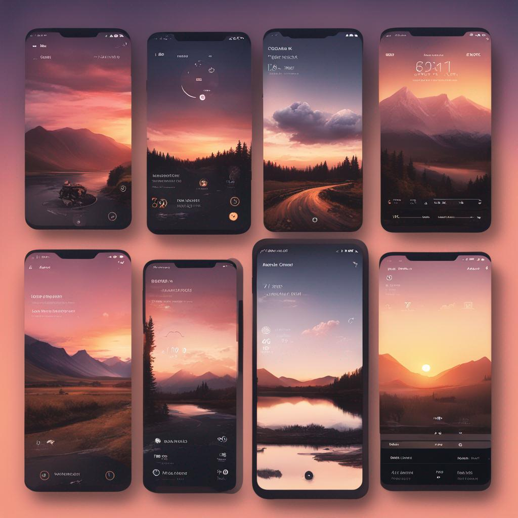 Sunset with mountains klwp theme by vimalonly4u on DeviantArt