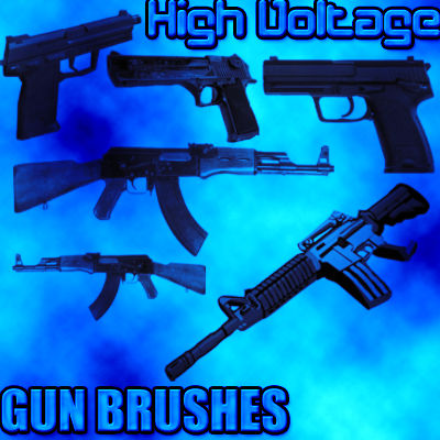 6 Guns Photoshop Brushes by High-voltage93 on DeviantArt