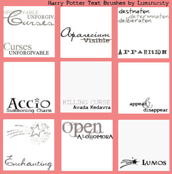 Harry Potter Text Brushes by luminicity on DeviantArt