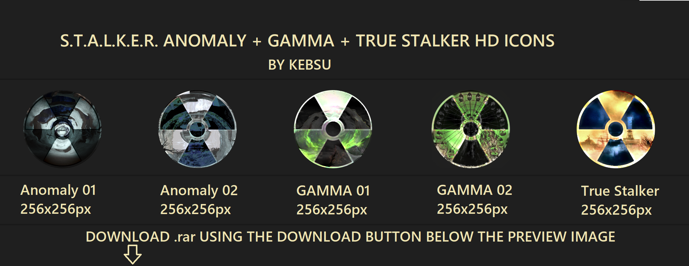Stalker Anomaly+GAMMA+True Stalker Hd Icons Pack by Kebabisz on DeviantArt