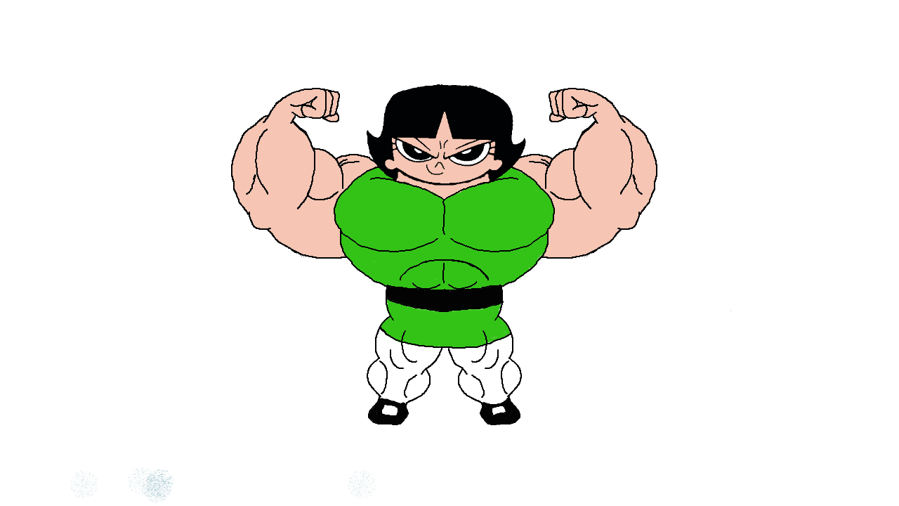 Musclecup (Buttercup) render art by TheFranksterChannel on DeviantArt