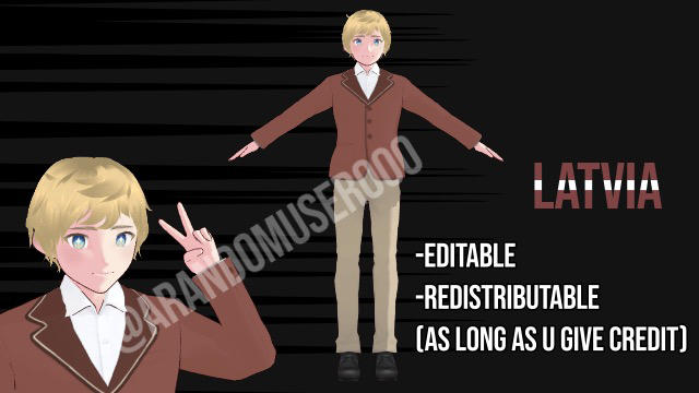 Latvia MMD Model by arandomuser000 on DeviantArt