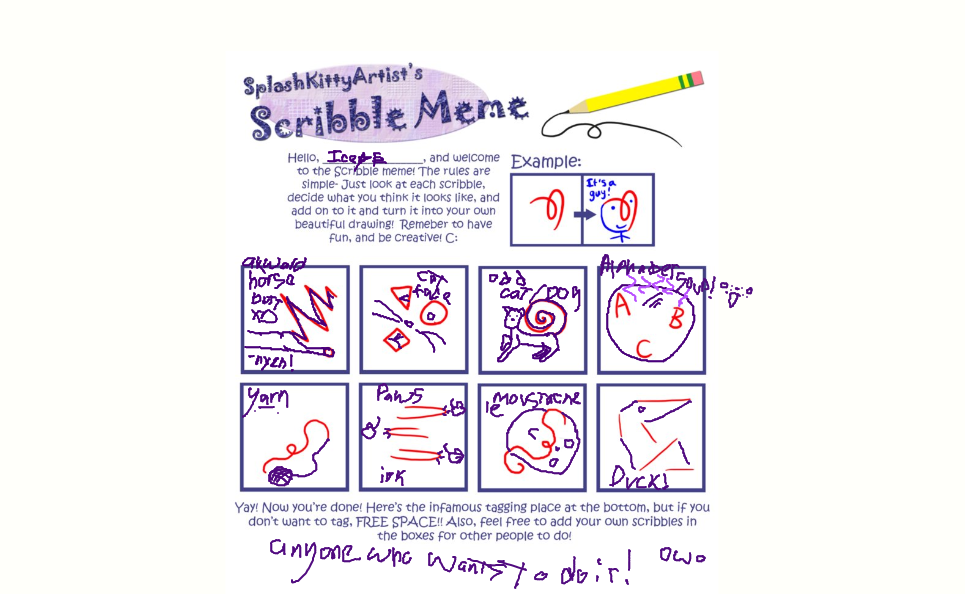 Splash kitty artist's scribble meme! by IcestarLOL by IcestarLOL on ...