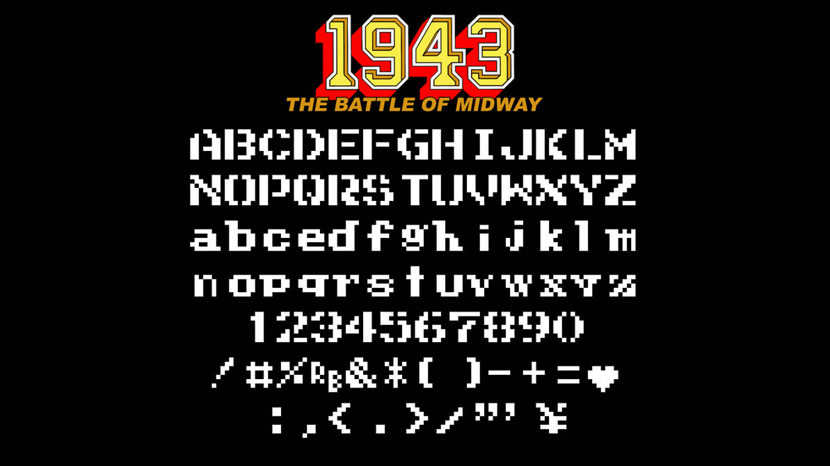1943: The Battle of Midway Font (ZIP DOWNLOAD) by DrewManDew on DeviantArt