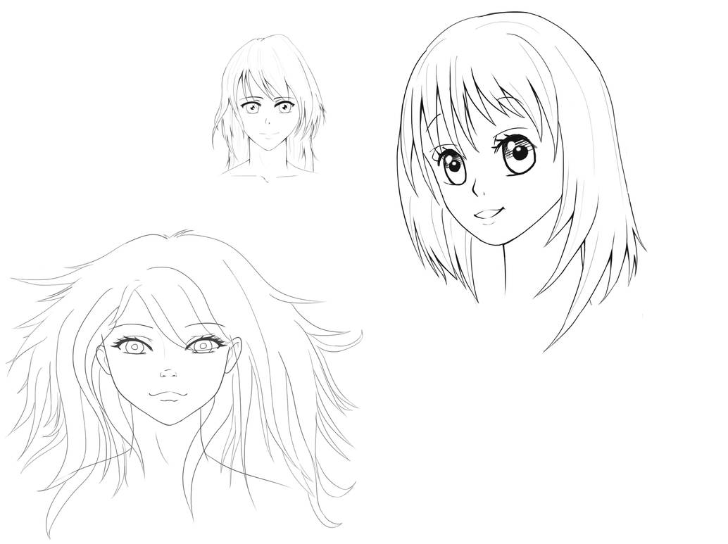 Manga Face Study by foxiquie on DeviantArt