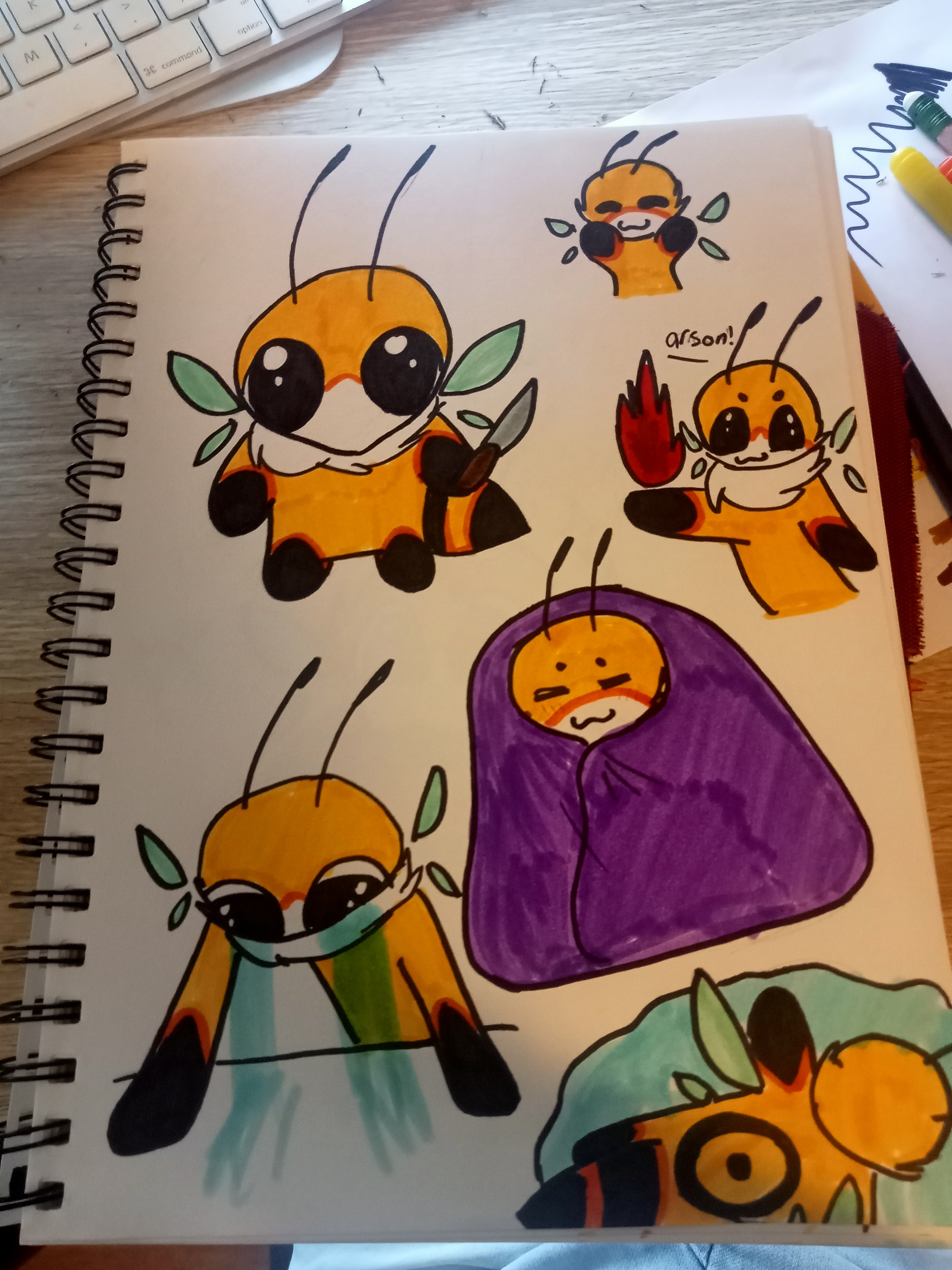 my bee fursona honeycomb! by boxolthecat on DeviantArt