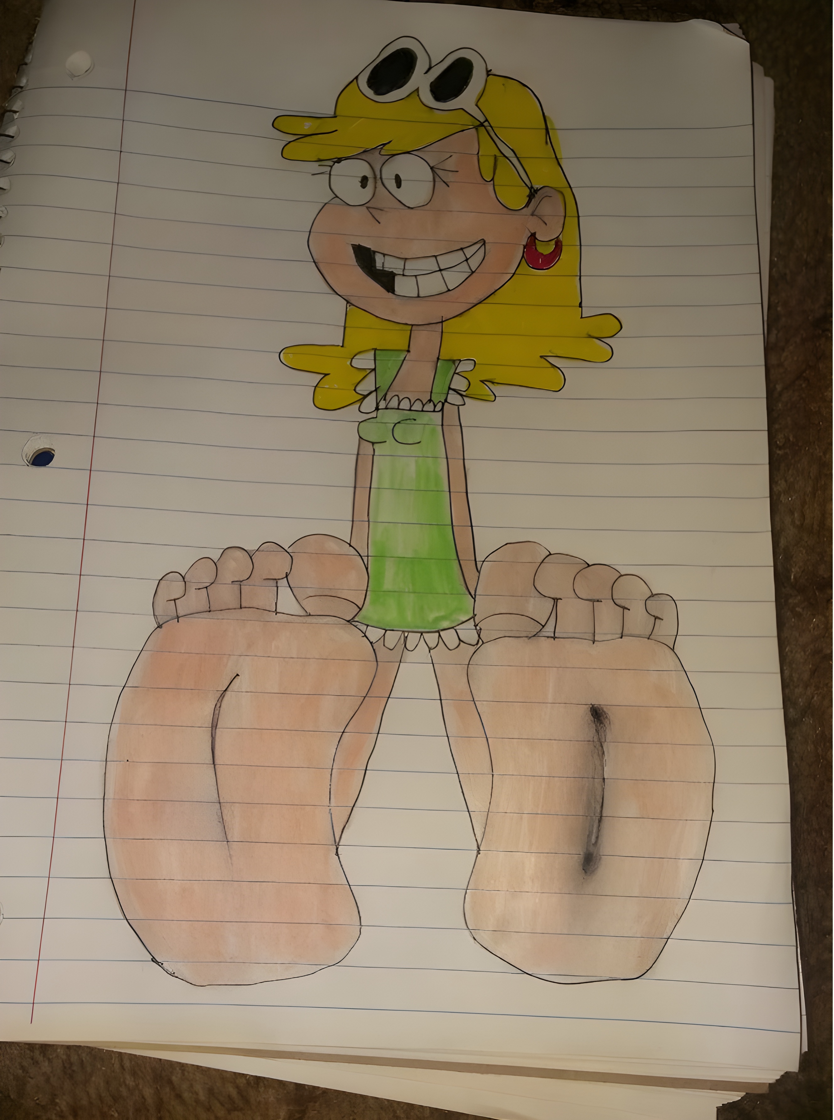 Leni Loud's Bare Feet Tease (Drawing) by DecluciveMario2842 on DeviantArt