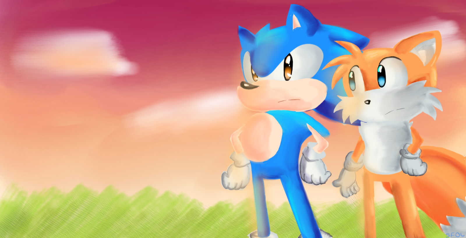 Sonic and Tails Sunset by Sonikku-Star on DeviantArt