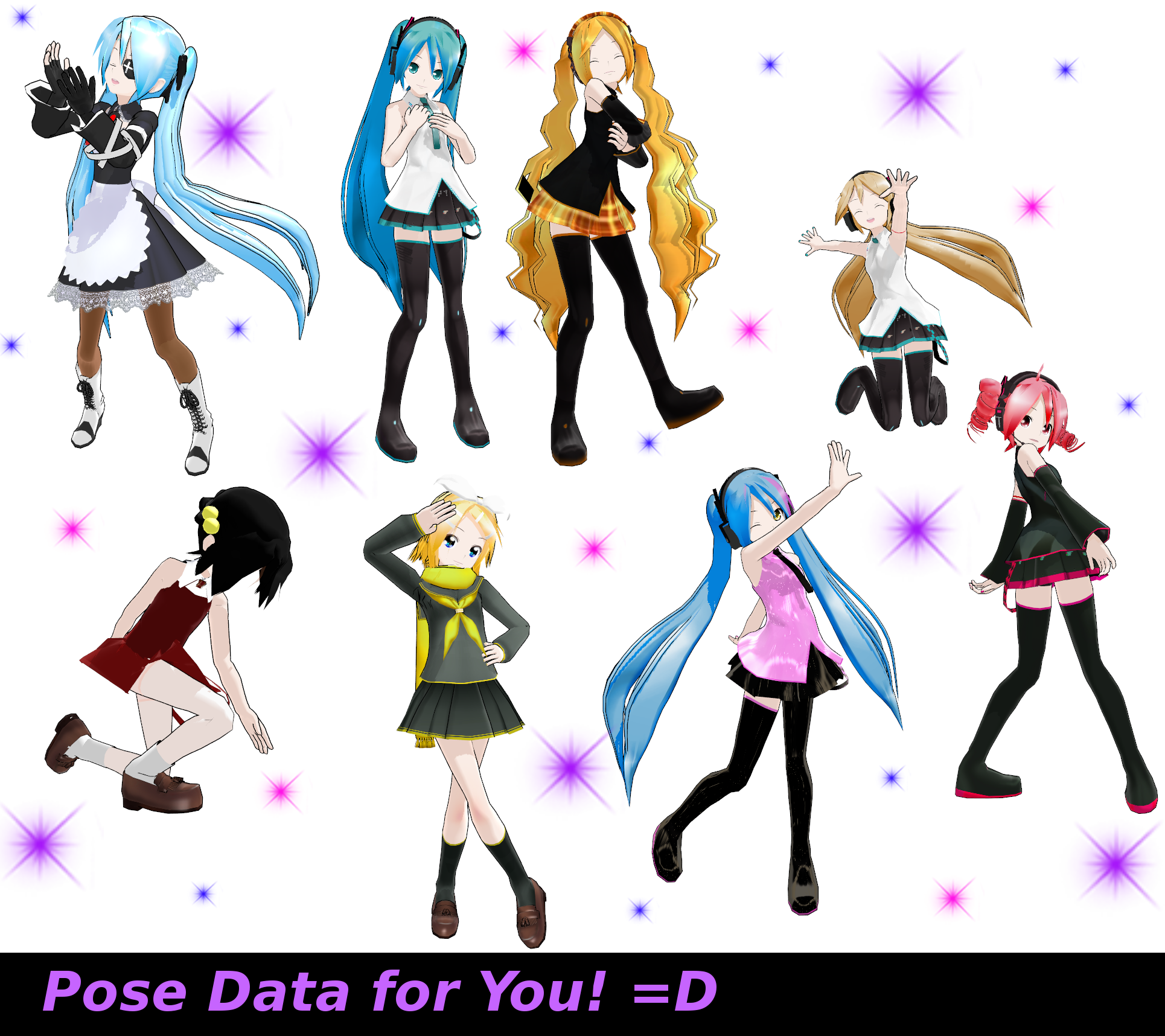 MMD Pose Pack 1 by RedHoozuki on DeviantArt