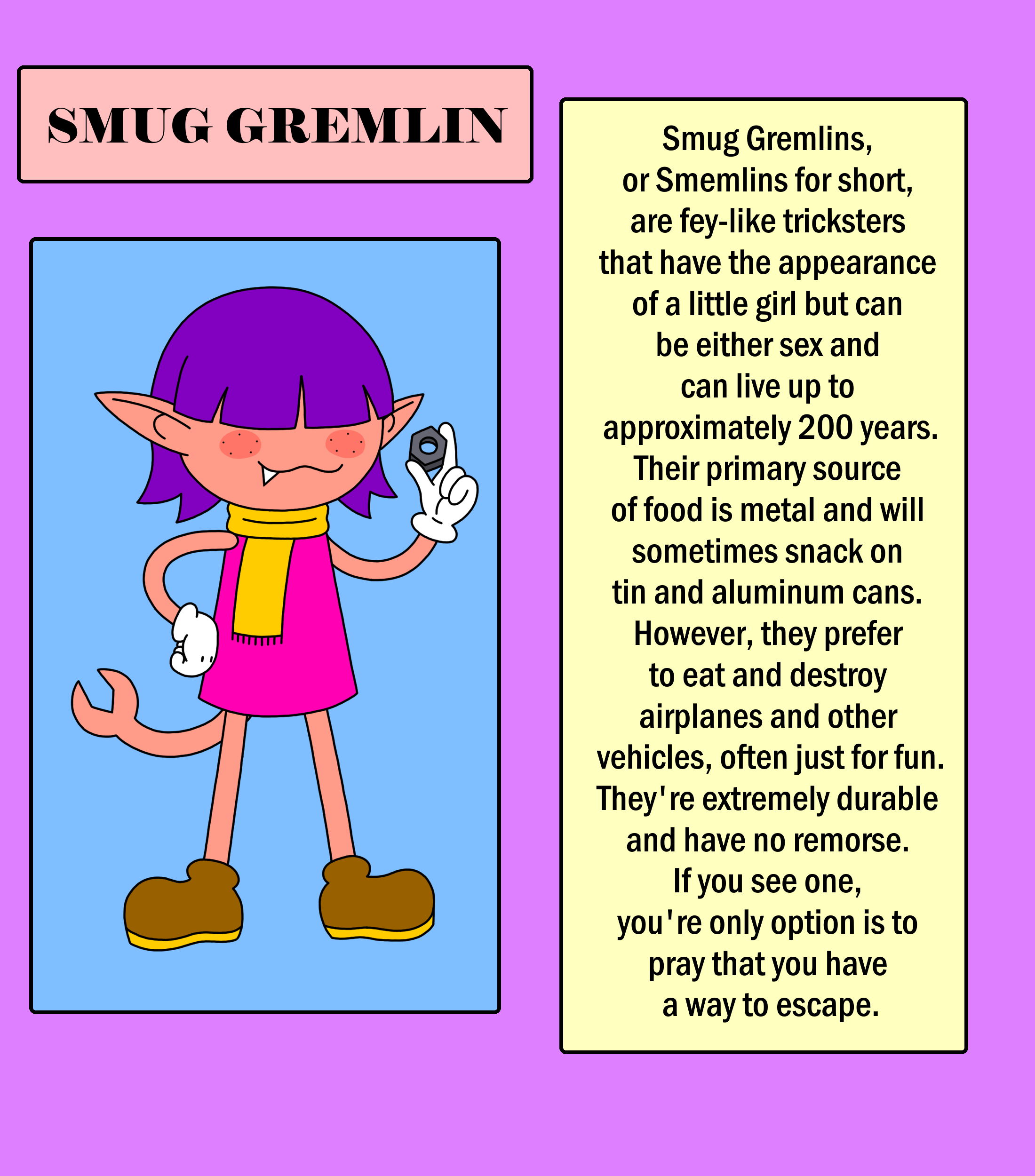 Smug Gremlin Description by BigMamaJonanna on DeviantArt