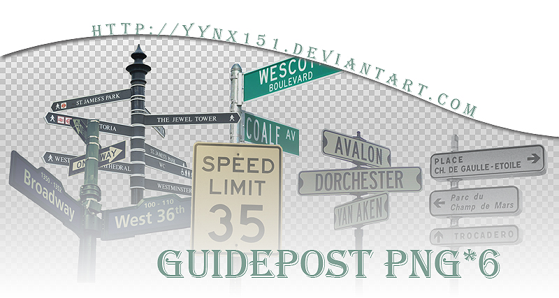 Guidepost png pack #02 by yynx151 on DeviantArt