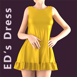 Freebie: ED's Dress for G2F by Edheldil3D on DeviantArt