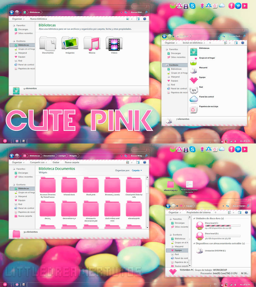 Cute Pink by LittleDreamerTutos by LittleDreamerCreates on DeviantArt