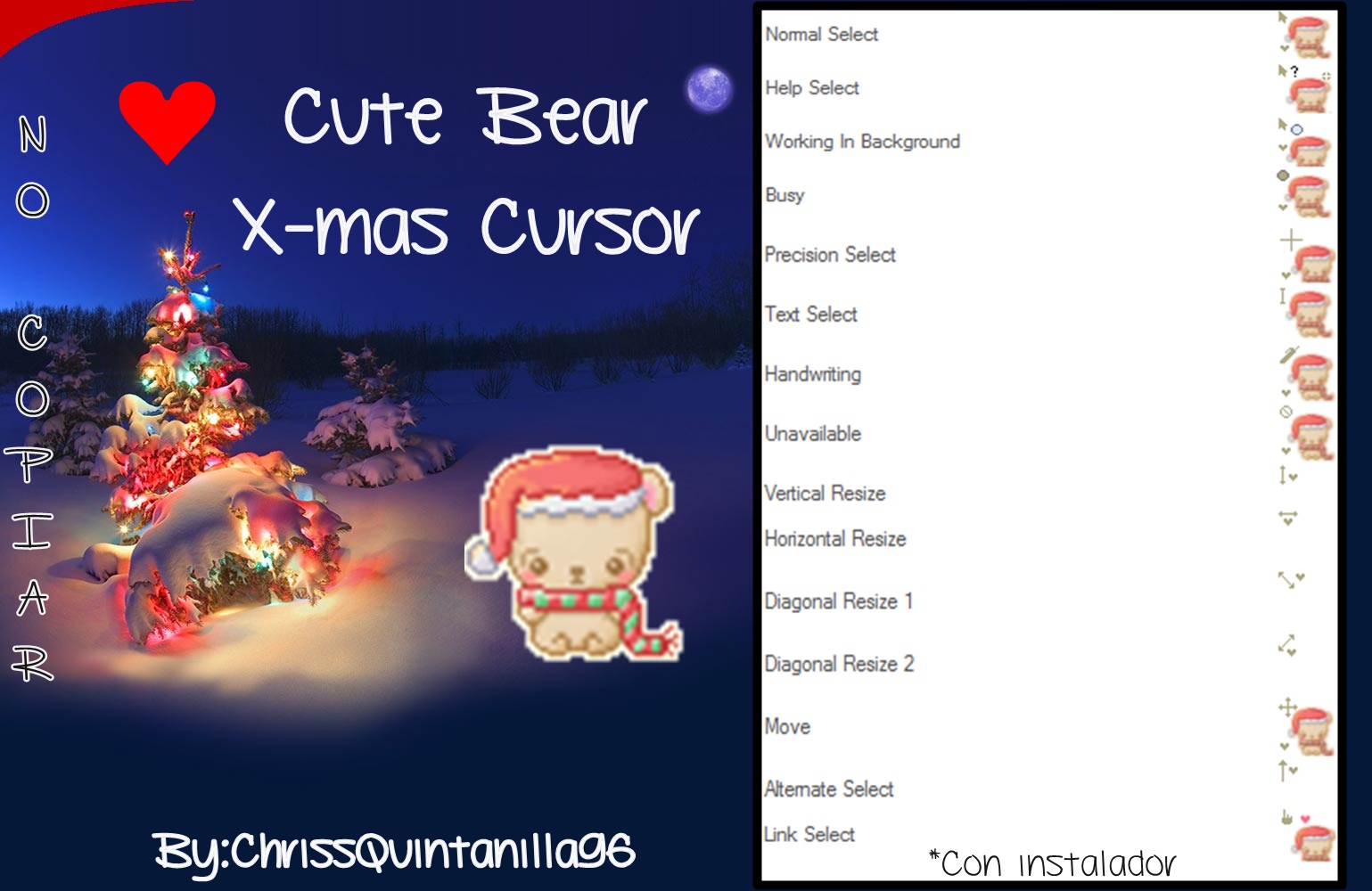 Cute Bear X-mas Cursor by ChrissQuintanilla on DeviantArt