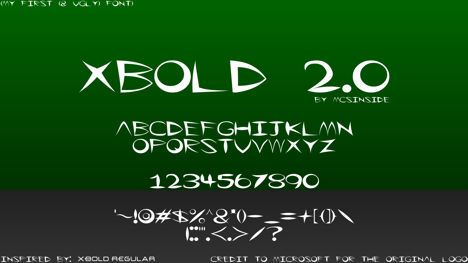 Xbold 2.0 Font by IssactheDrizzile on DeviantArt