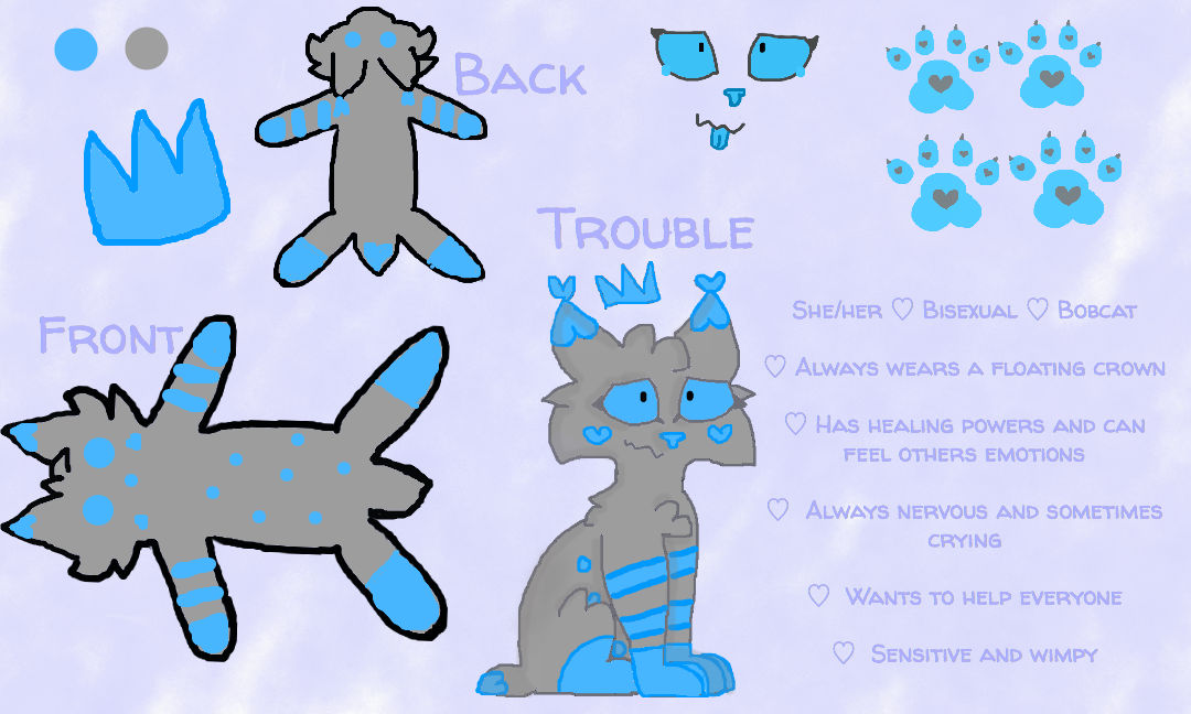 Trouble Reference Sheet by dragonclawscat on DeviantArt