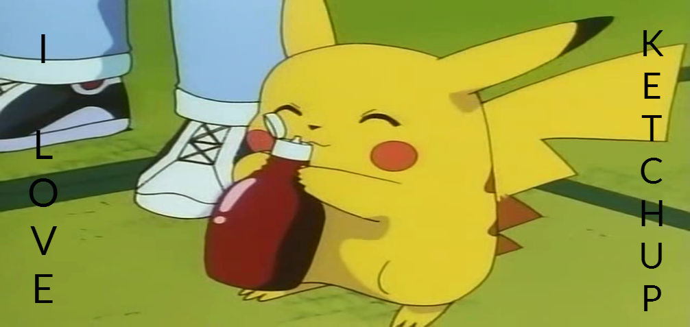 Pikachu loves ketchup by superdude7000 on DeviantArt