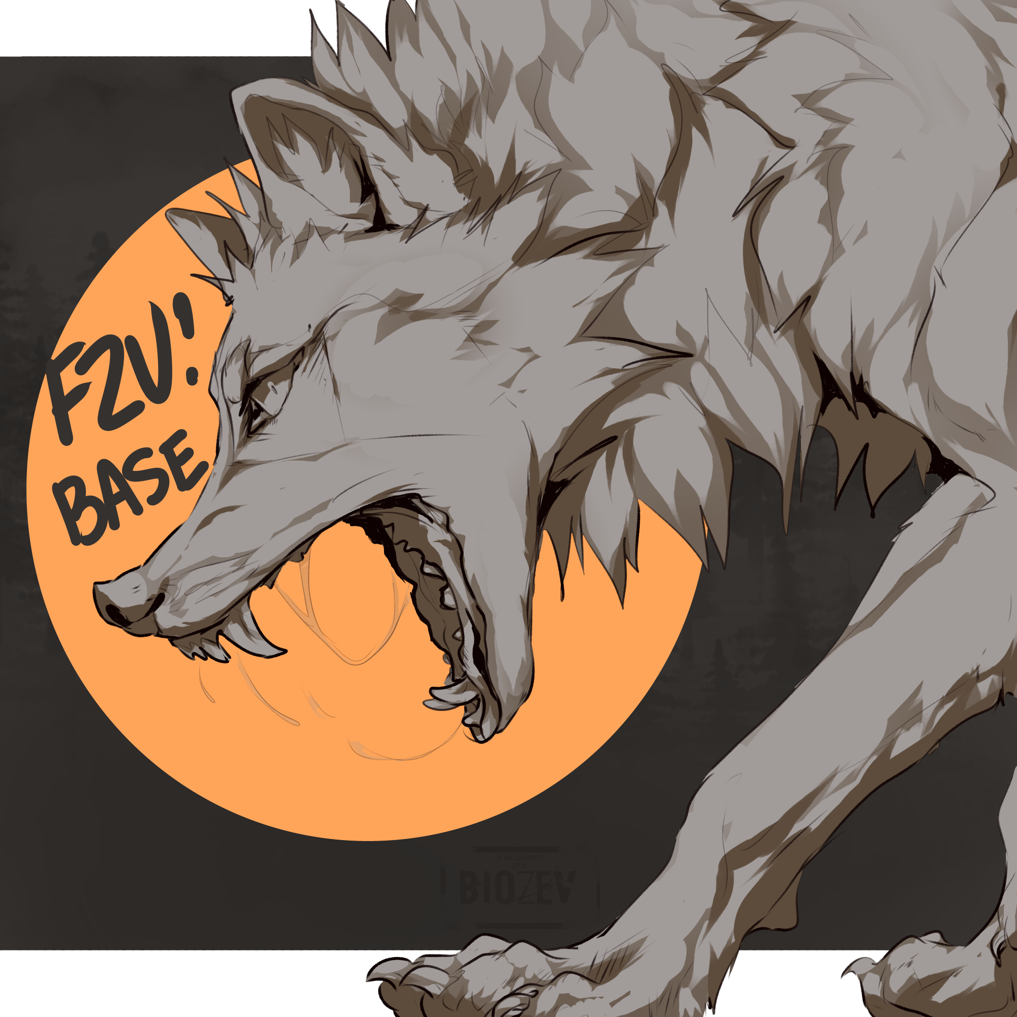 Wolf Snarling Base