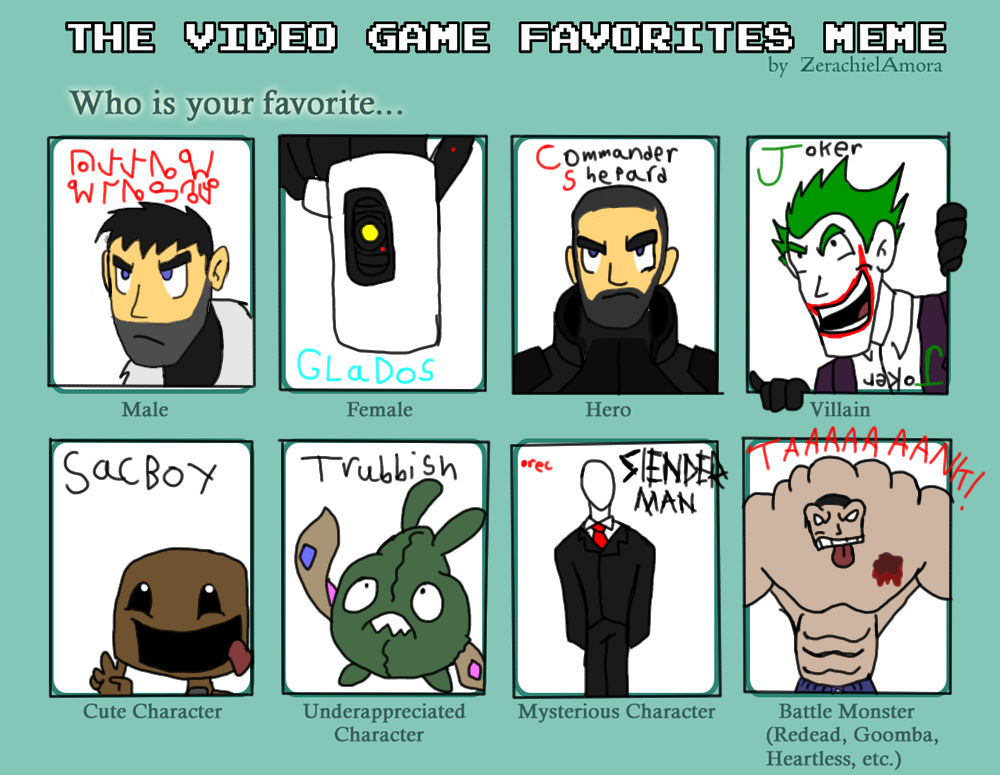 Videogame Favorites meme by Irradiated-Imp on DeviantArt