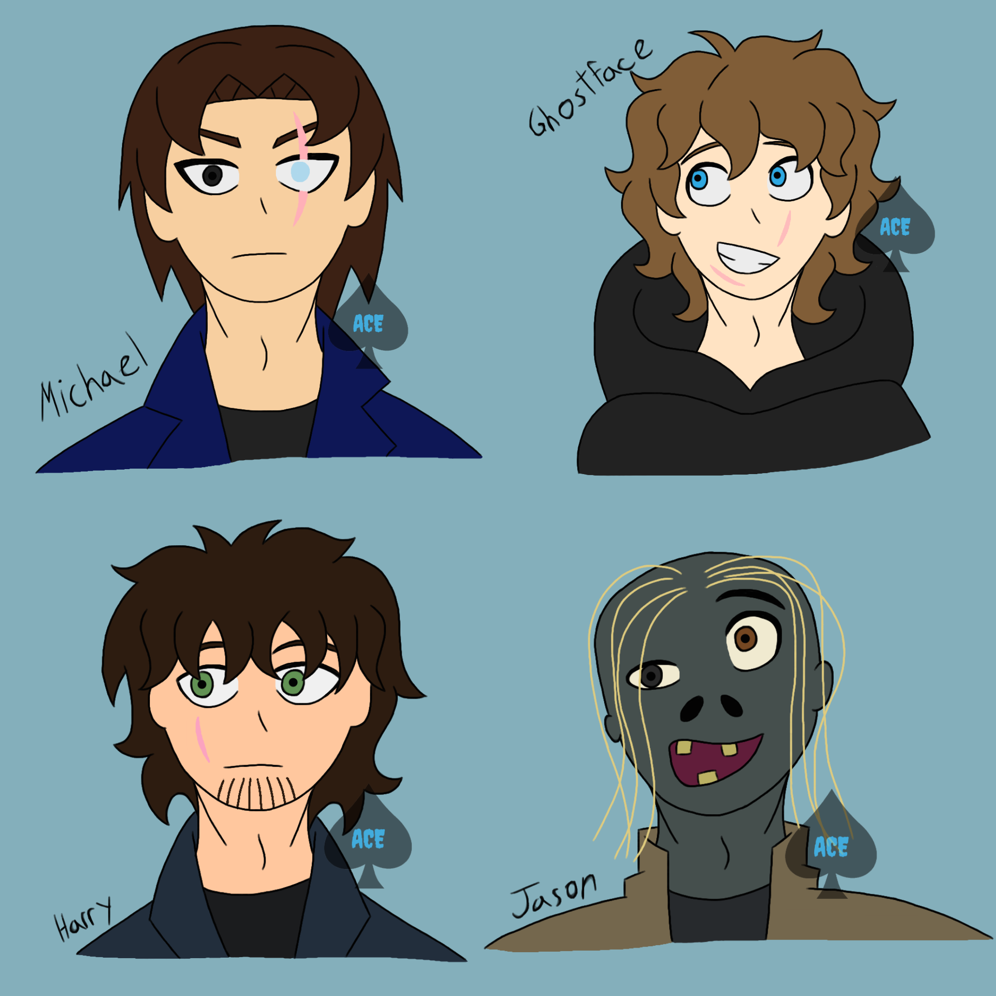 Unmasked Slashers by Wolflove1o1 on DeviantArt