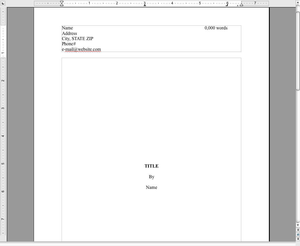 Novel Manuscript Format Template Flyer Template