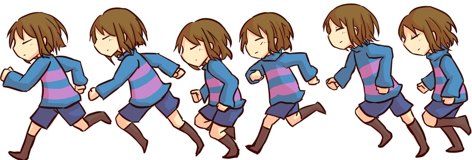 Running Frisk by hulwarilin on DeviantArt
