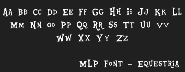 Nov_Font: Equestria MLP Font by Vixeria on DeviantArt