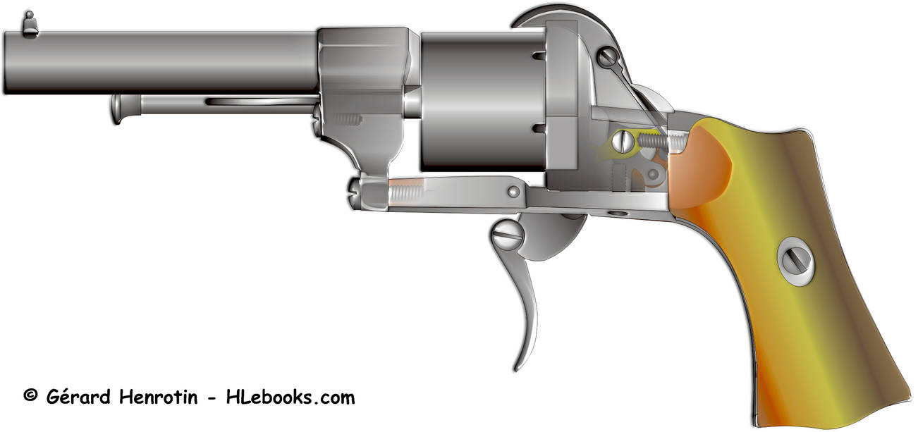 Lefaucheux 7mm pinfire revolver - HLebooks.com by cungya on DeviantArt