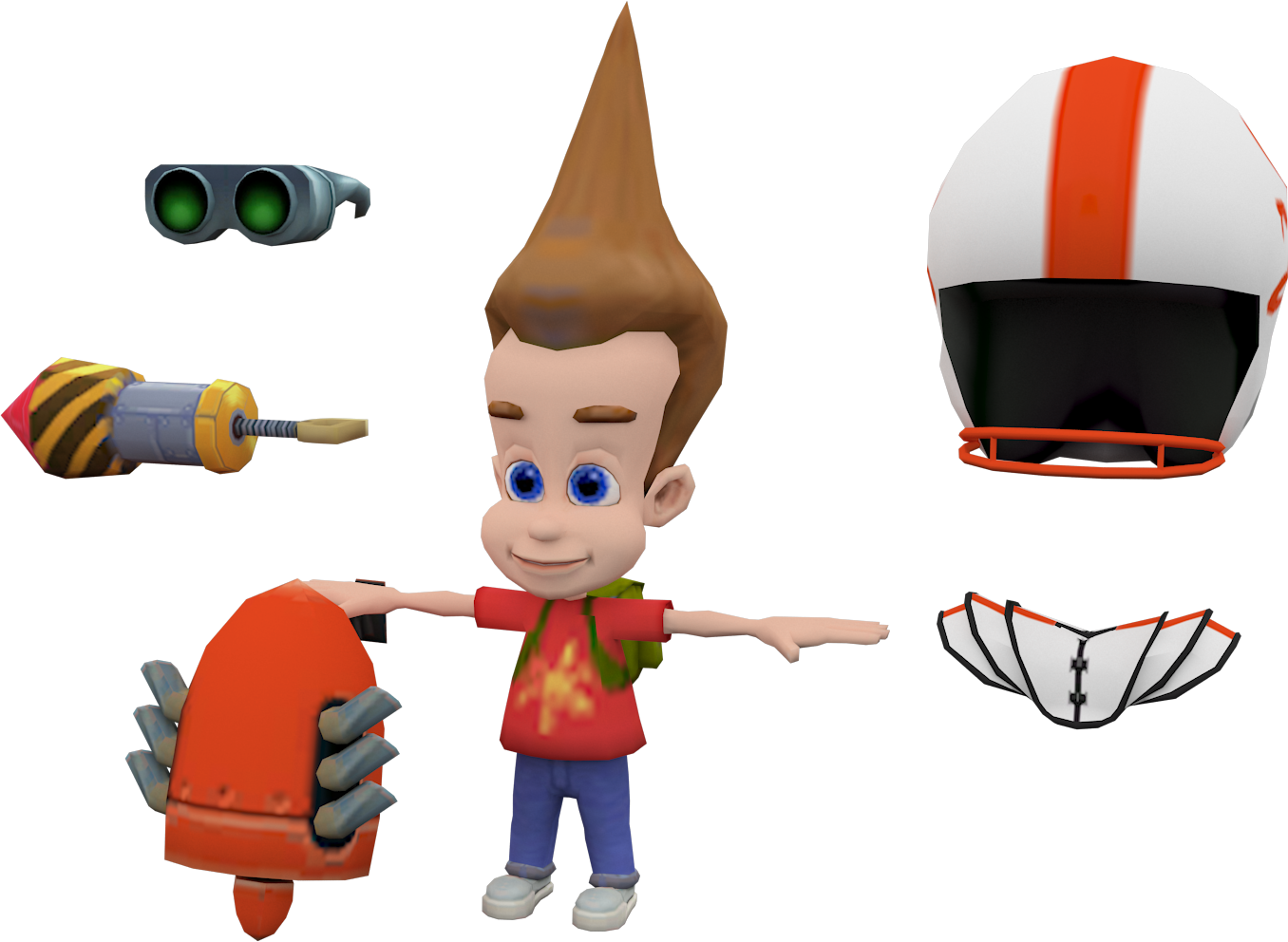 Jimmy Neutron (Nicktoons Unite) Model by CRASHARKI on DeviantArt